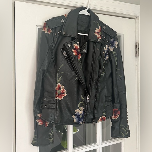 Blank NYC | Jackets & Coats | Blank Nyc Floral Vegan Leather Jacket | Poshmark